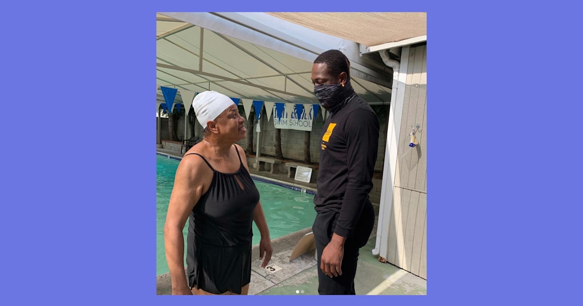 Dwyane Wade is 'proud son' after mom, 65, conquers fear of swimming