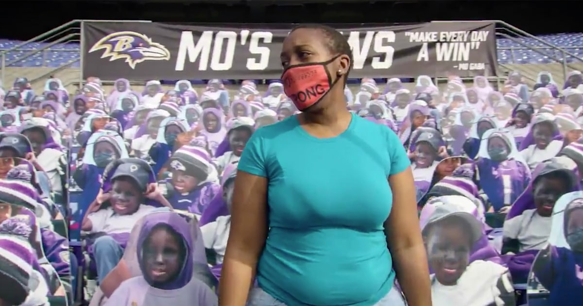 Baltimore Ravens fill their stadium with cutouts to honor Mo Gaba