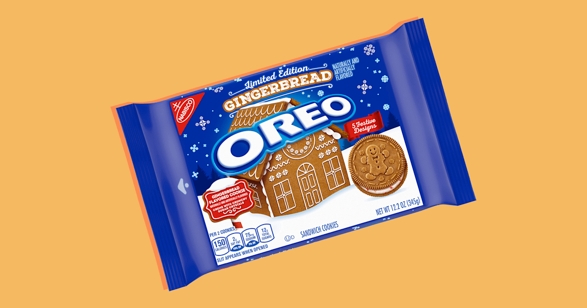 Oreo's new gingerbread cookies are getting us in the holiday spirit