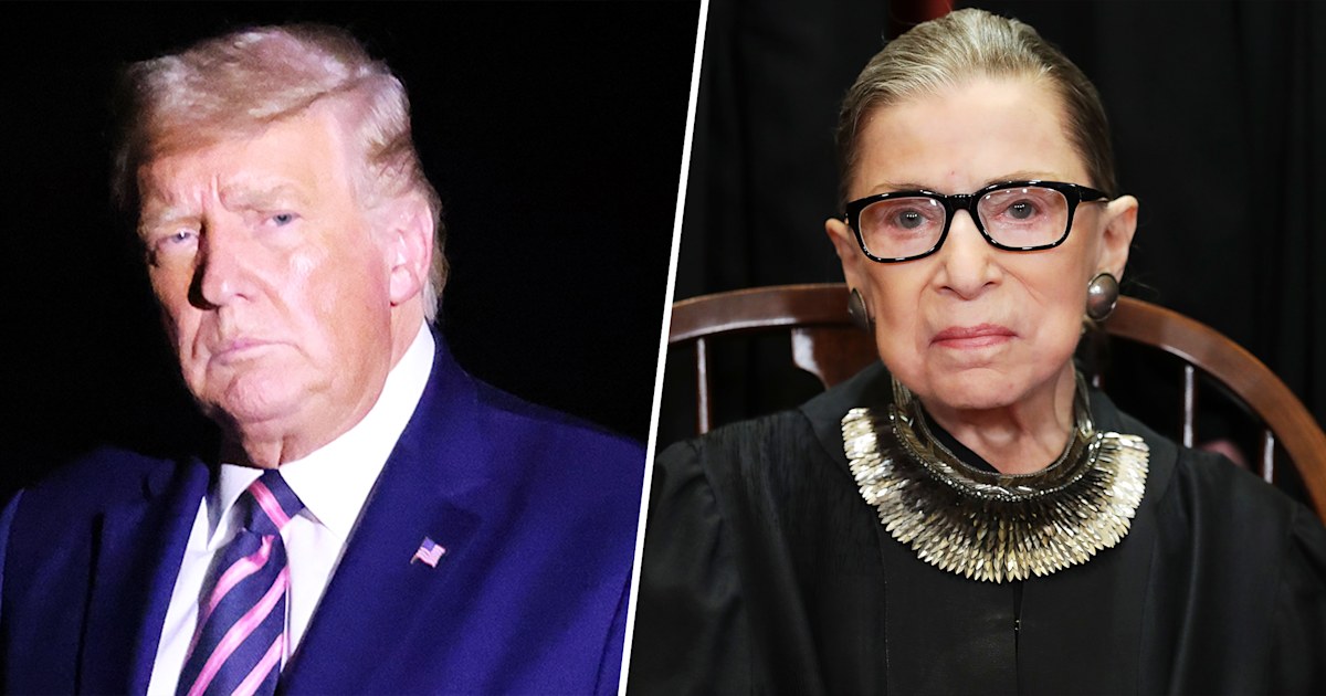 Trump questions Ruth Bader Ginsburg's wish not to be replaced