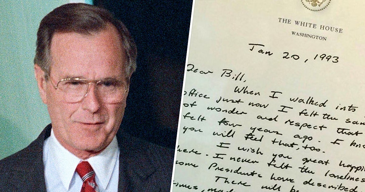 A look back at the letter George Bush wrote Bill Clinton as he left office