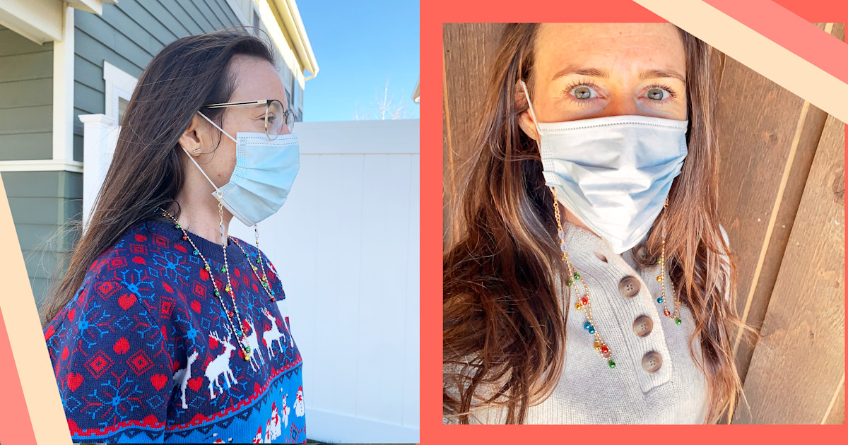 Try this festive mask holder to upgrade your holiday masks