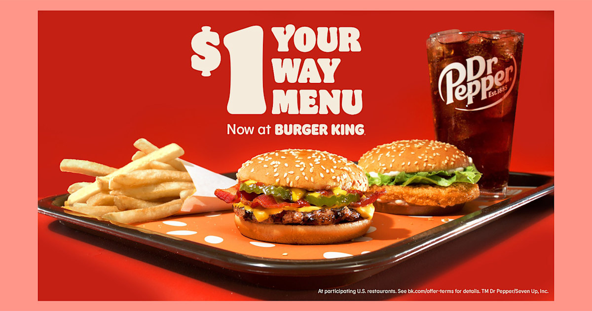 Burger King to bring back the dollar menu on December 28