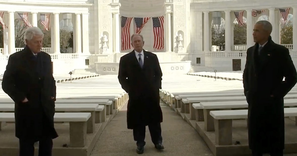 Obama, Bush and Clinton preach unity in video released as Biden takes ...