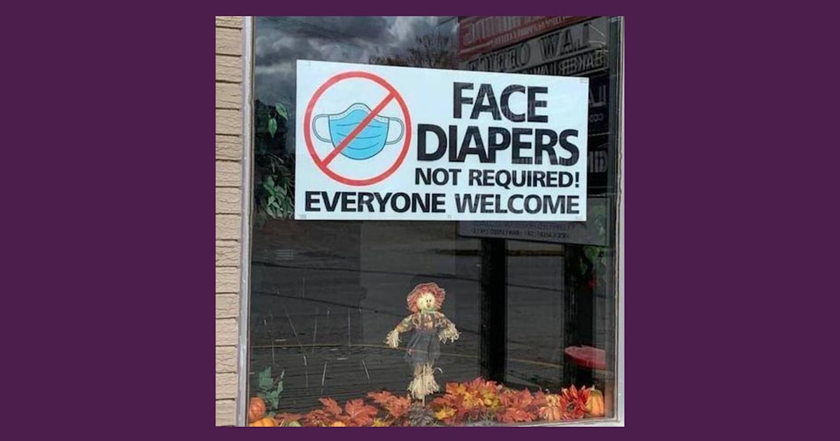 Florida restaurant goes viral for 'face diapers not required' sign
