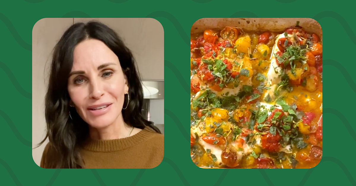 Courtney Cox shares how to cook halibut and tomatoes - TODAY