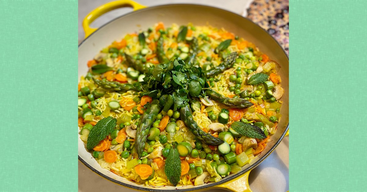 Spring Rice Pilaf with Tzatziki Sauce Recipe