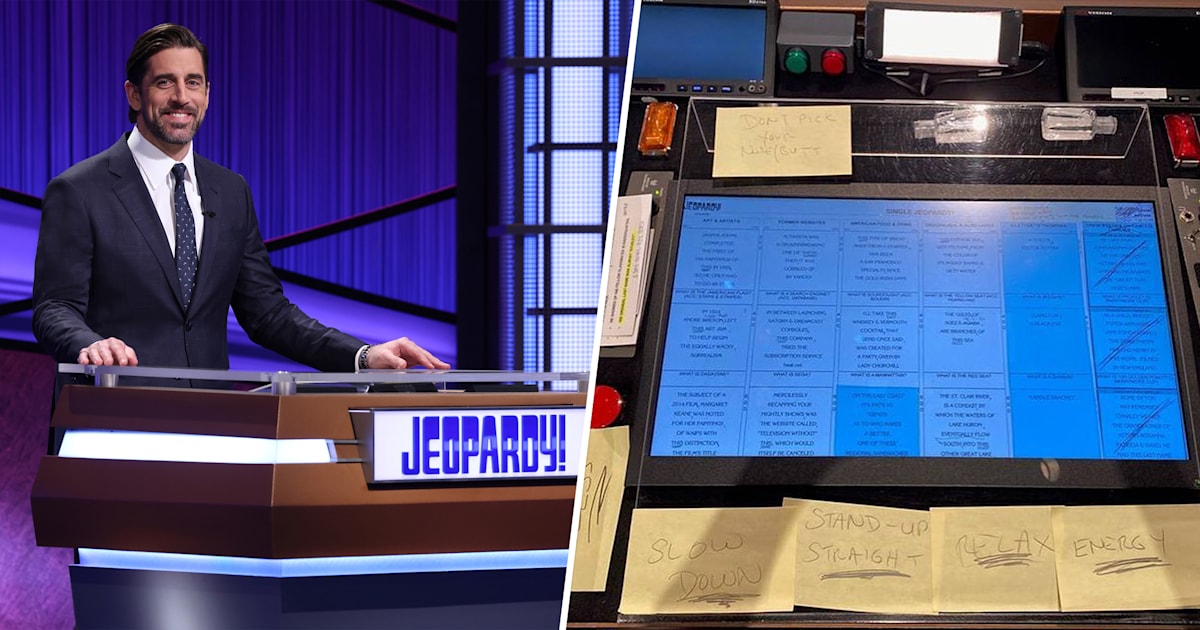 Why Aaron Rodgers covered 'Jeopardy!' podium in sticky notes
