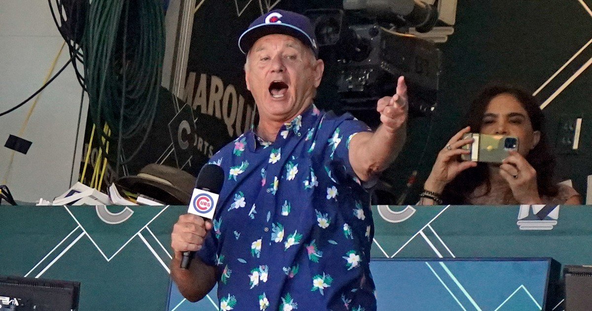 Bill Murray belts out ‘Take Me Out to the Ball Game' at Wrigley Field