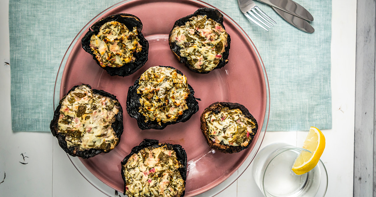 how to make portobello mushroom with goat cheese