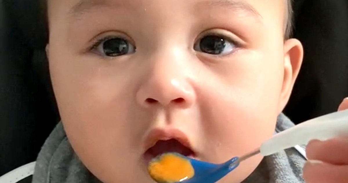 2021 Gerber baby takes 1st bite of food in cute videos