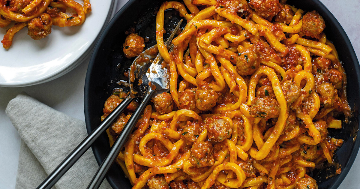 Scott Conant's Maccheroni with Polpettine Recipe