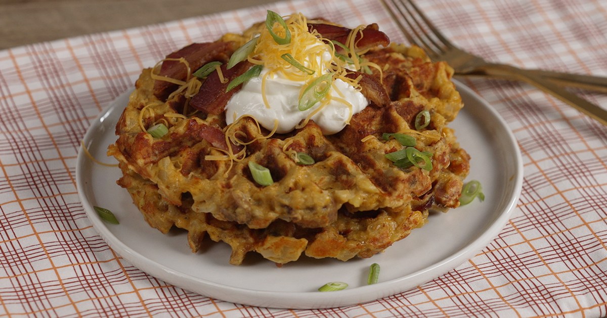 Loaded Potato Waffles Recipe