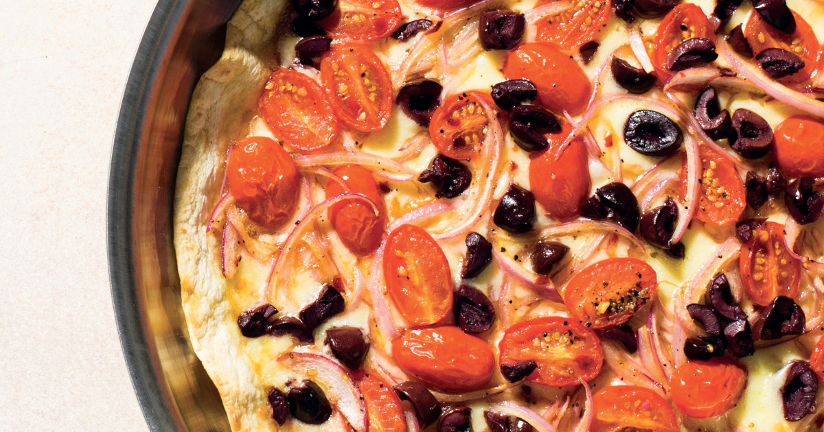 Pizzadilla with Tomatoes and Olives Recipe
