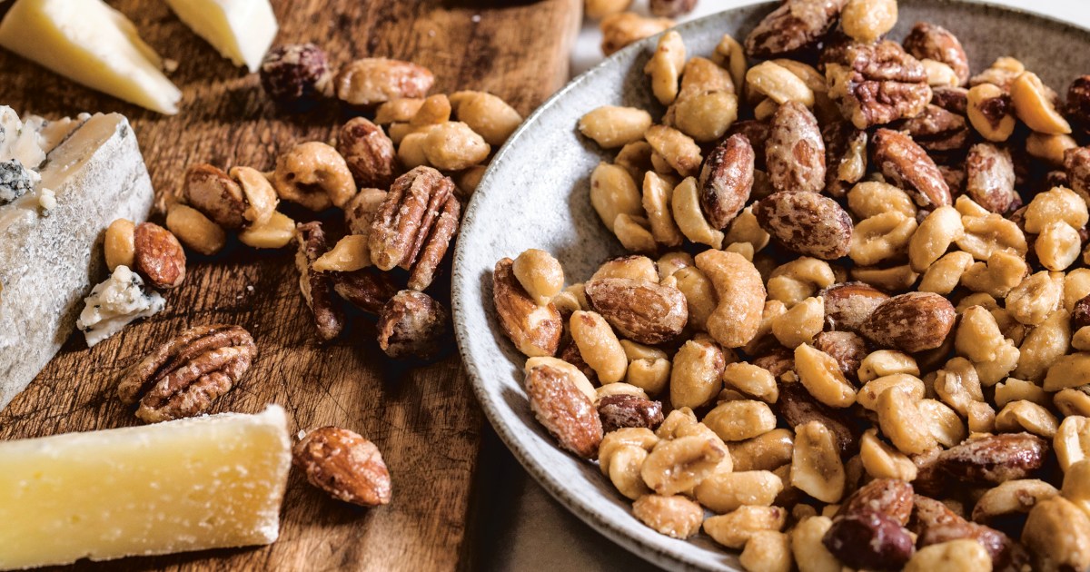Bobby Flay's Maple-Chile Glazed Mixed Nuts Recipe