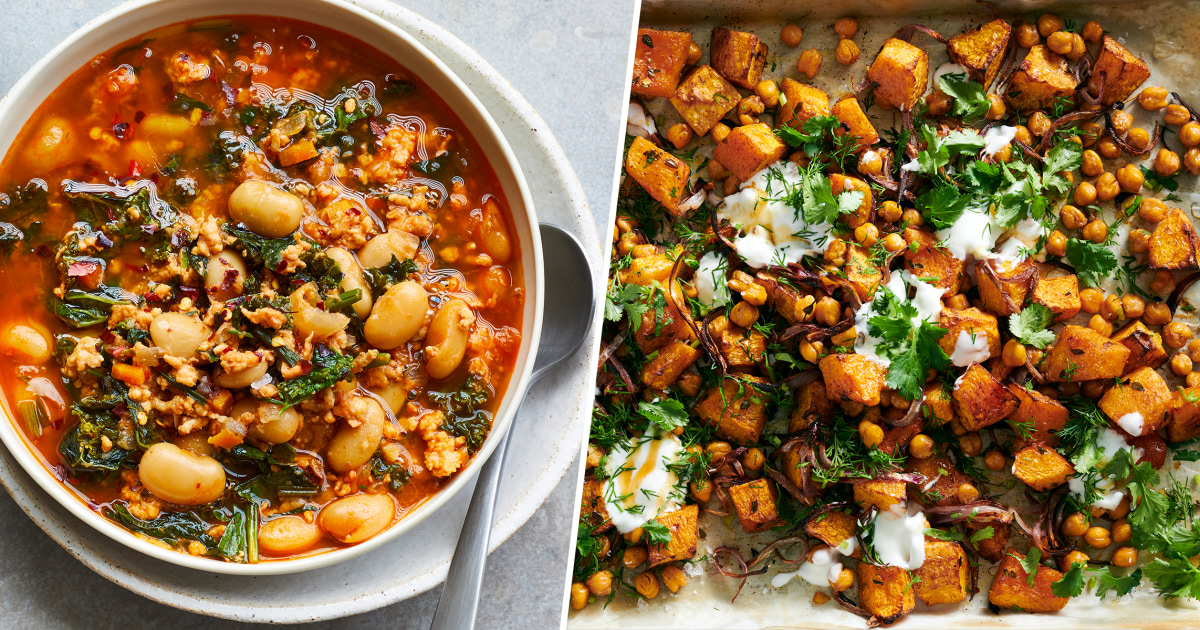 Light, Bright Weeknight Dinners: Spicy White Bean Soup and Roasted ...
