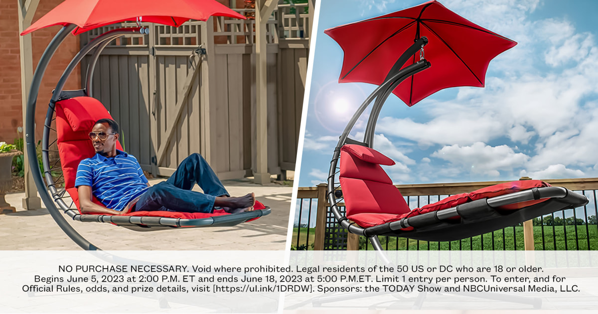 Enter our sweepstakes for a chance to win a SharperImage.com hammock chair