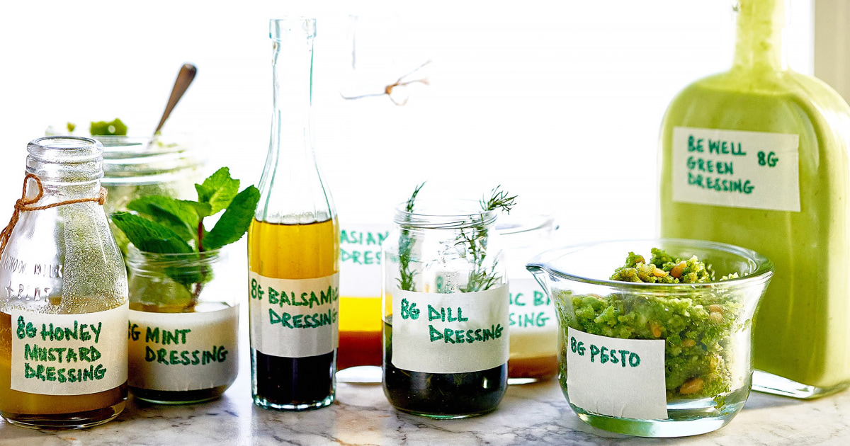 Easy Homemade Dressing: Balsamic, Avocado, Honey-Mustard and Mint