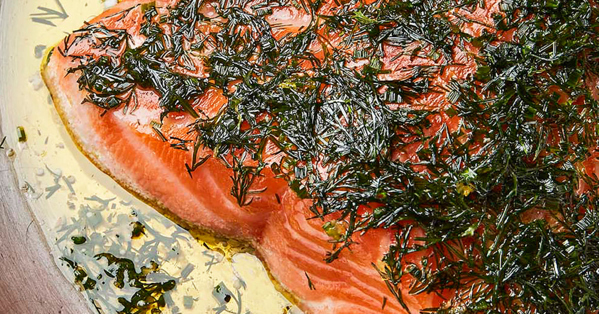 Salmon with Herb-Infused Olive Oil Recipe