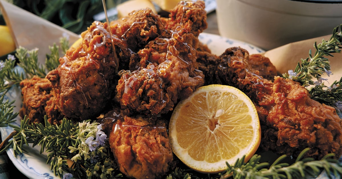 Lemon Buttermilk Fried Chicken Drizzled with Honey Recipe