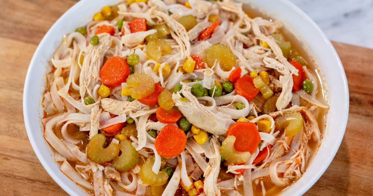 Chicken Soup with Rice Noodles Recipe