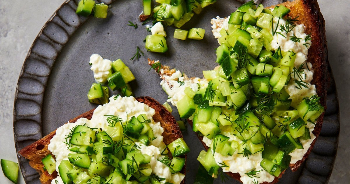 Cucumber Cottage Cheese Toast Recipe