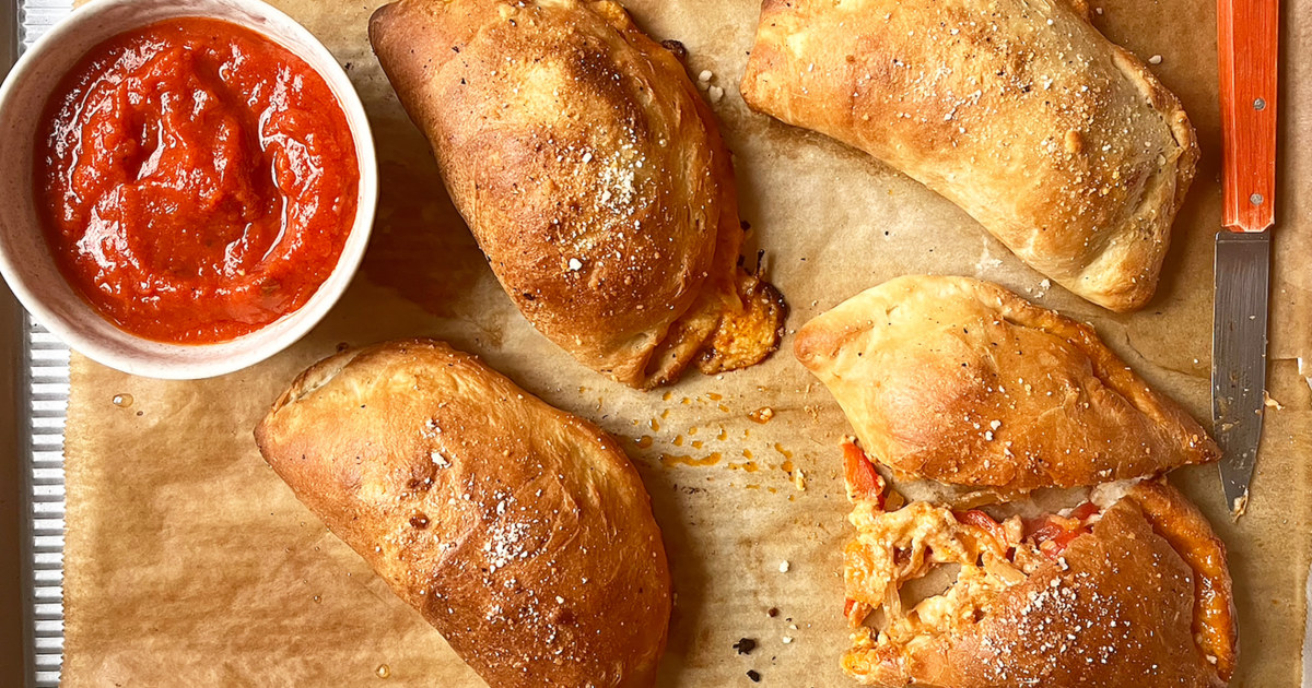 Sausage, Pepper and Onion Calzones Recipe