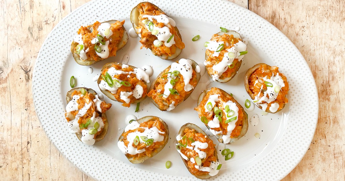 Twice-Baked Loaded Buffalo Potatoes Recipe