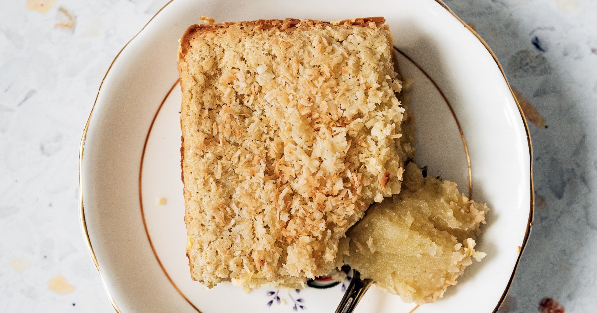 Ginger and Coconut Mochi Cake Recipe