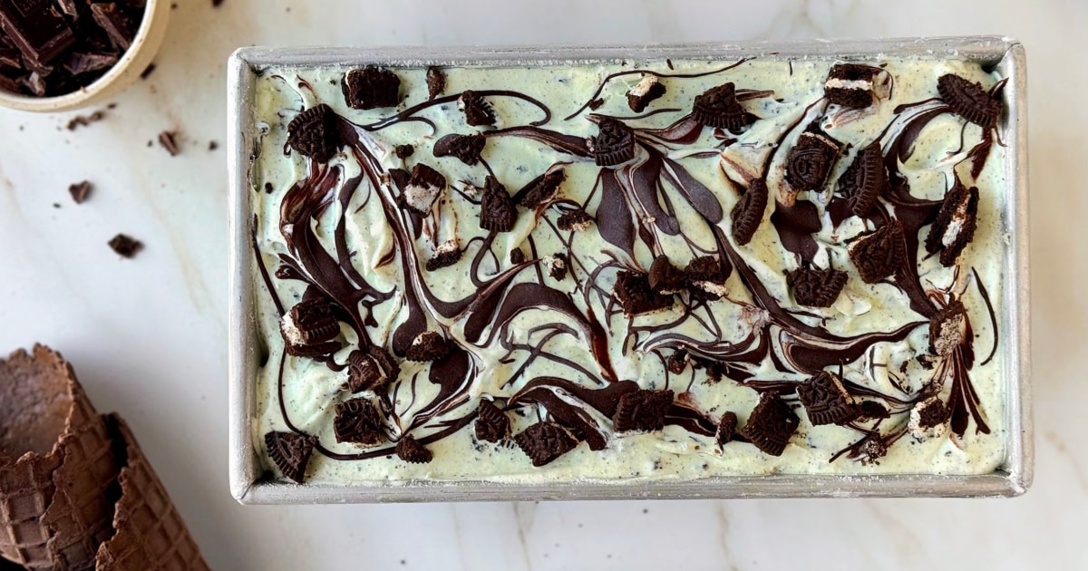 No-Churn Grasshopper Ice Cream