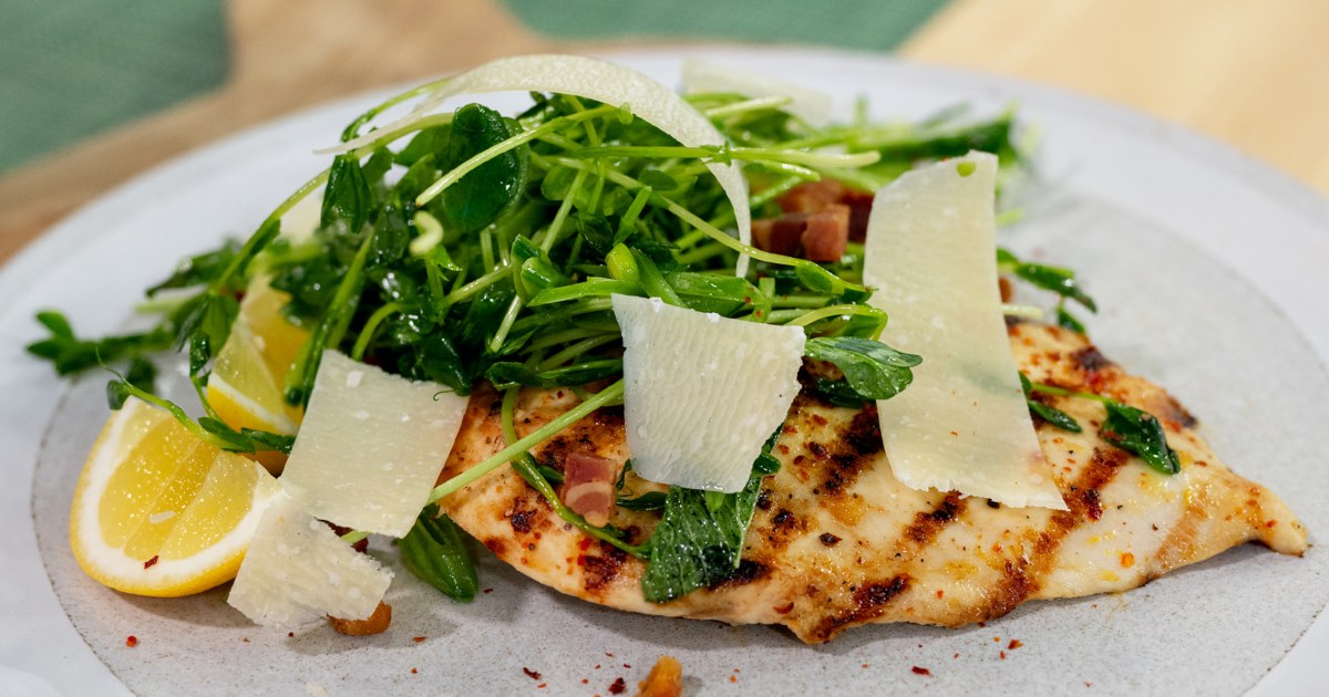Grilled Chicken Paillard with Snap Pea Salad