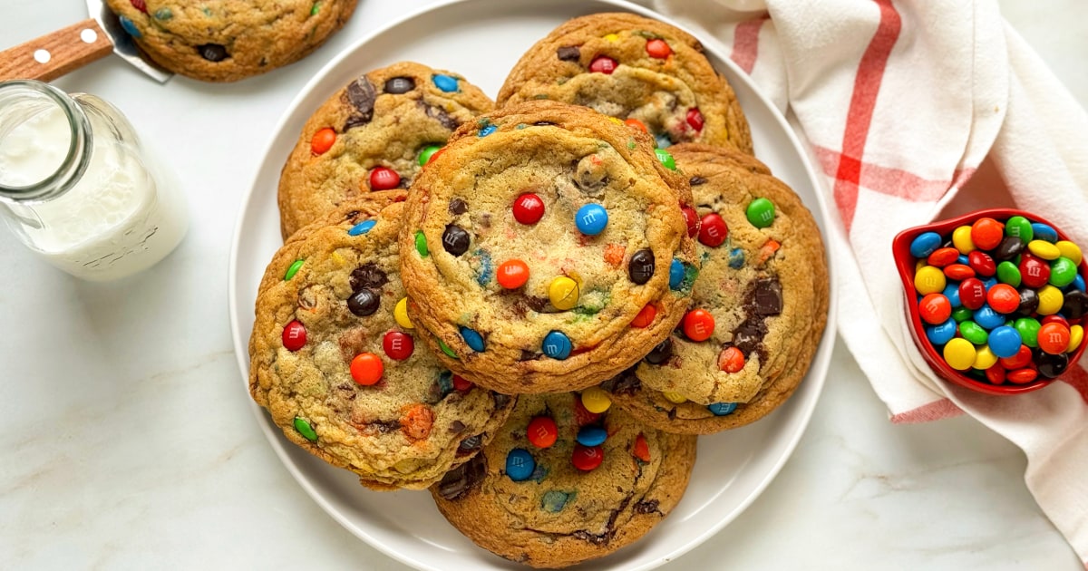 Soft and Chewy M&M Cookies Recipe
