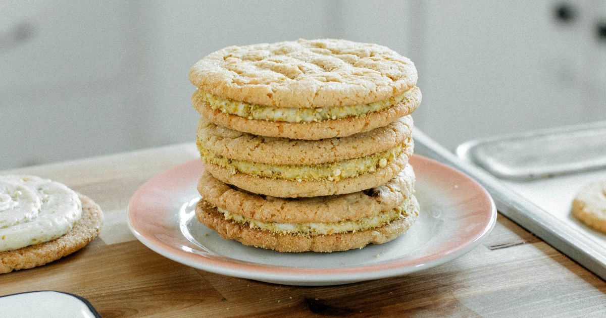 Pistachio Sandwich Cookies