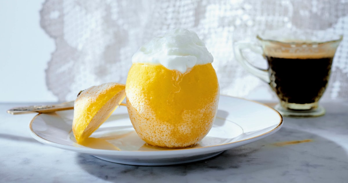 Sherbet-Stuffed Frozen Lemons