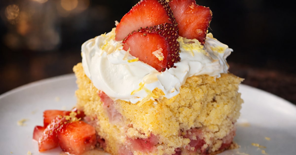 Cornbread Strawberry Shortcake
