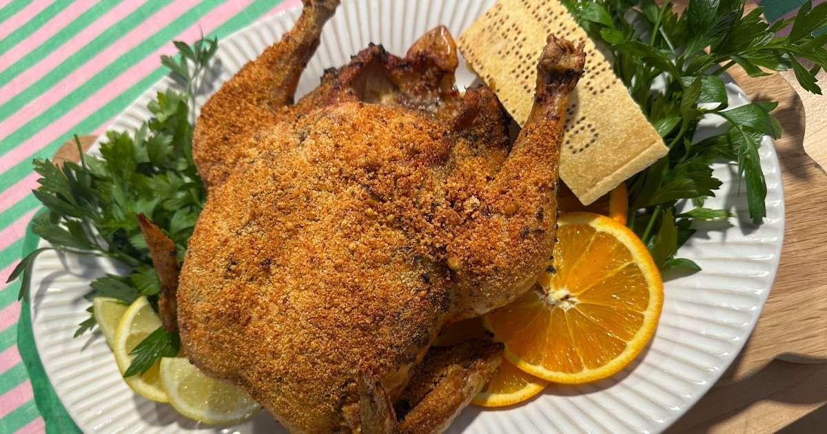 Whole Roast Garlic Parmesan Chicken