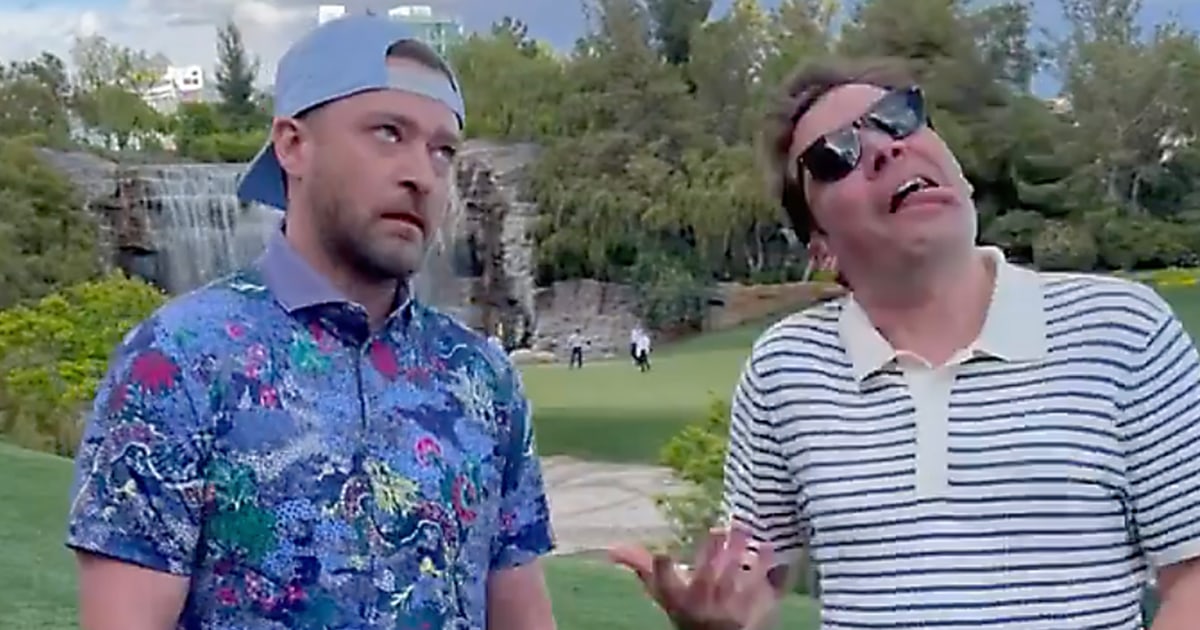 Jimmy Fallon and Justin Timberlake Have Fun Golf Outing with Patrick ...