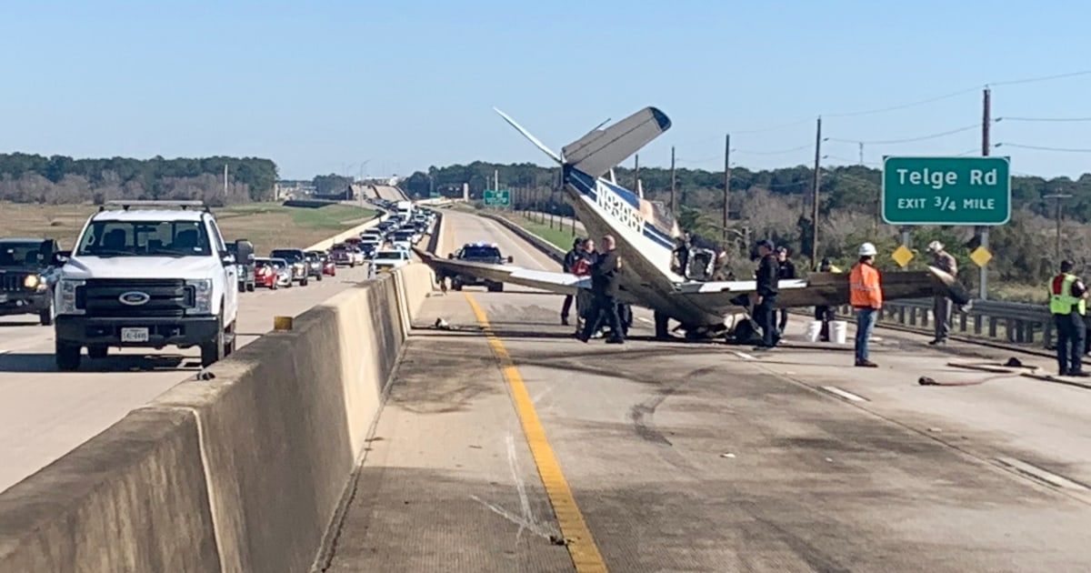 Small Plane Clips 18-Wheeler While Crash Landing Onto Houston Highway