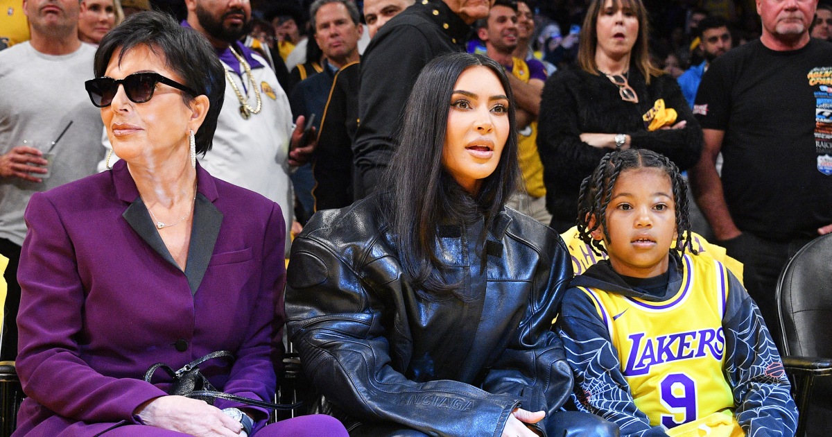 Kim Kardashian’s Son Saint Wears Tristan Thompson Jersey at Lakers game