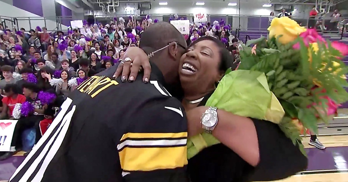 Teacher Surprised By Favorite NFL Player Brings Her To Tears
