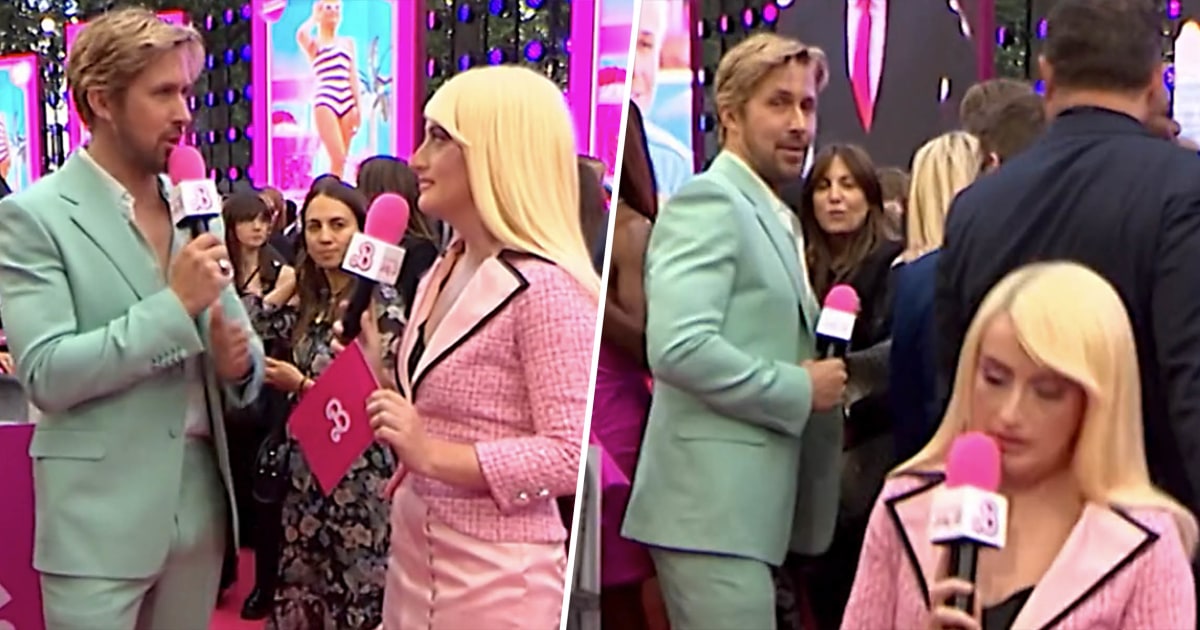 Amelia Dimoldenberg Interviews Ryan Gosling at 'Barbie' Premiere in London