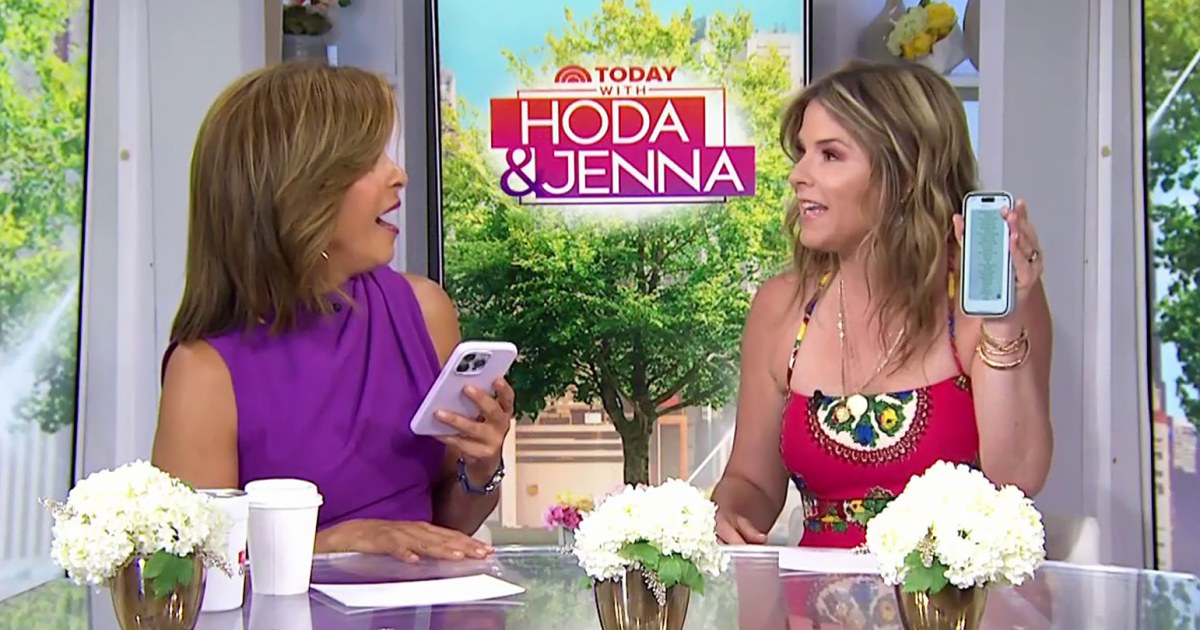 Hoda Kotb And Jenna Bush Hager Reveal What Is In Their Notes Apps