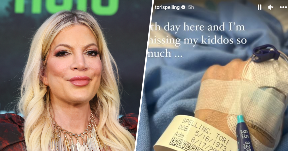 Tori Spelling Posts Photo of Herself with a Hospital Band