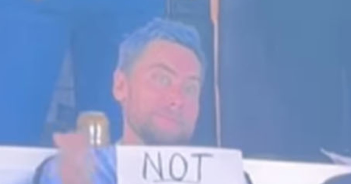 Lance Bass Pranks Swifties With Sign at LA Chargers Game