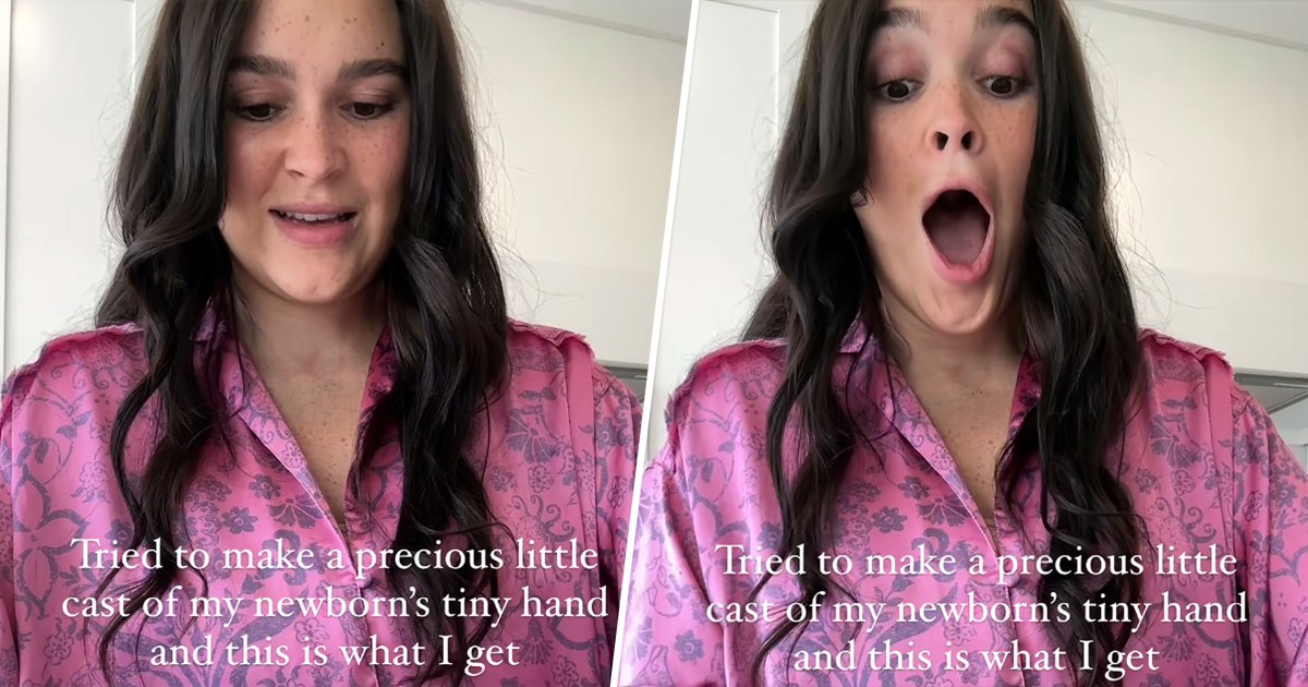 Mom Makes Cast Mold Of Her Newborn Baby’s Hand & Gets A Surprise