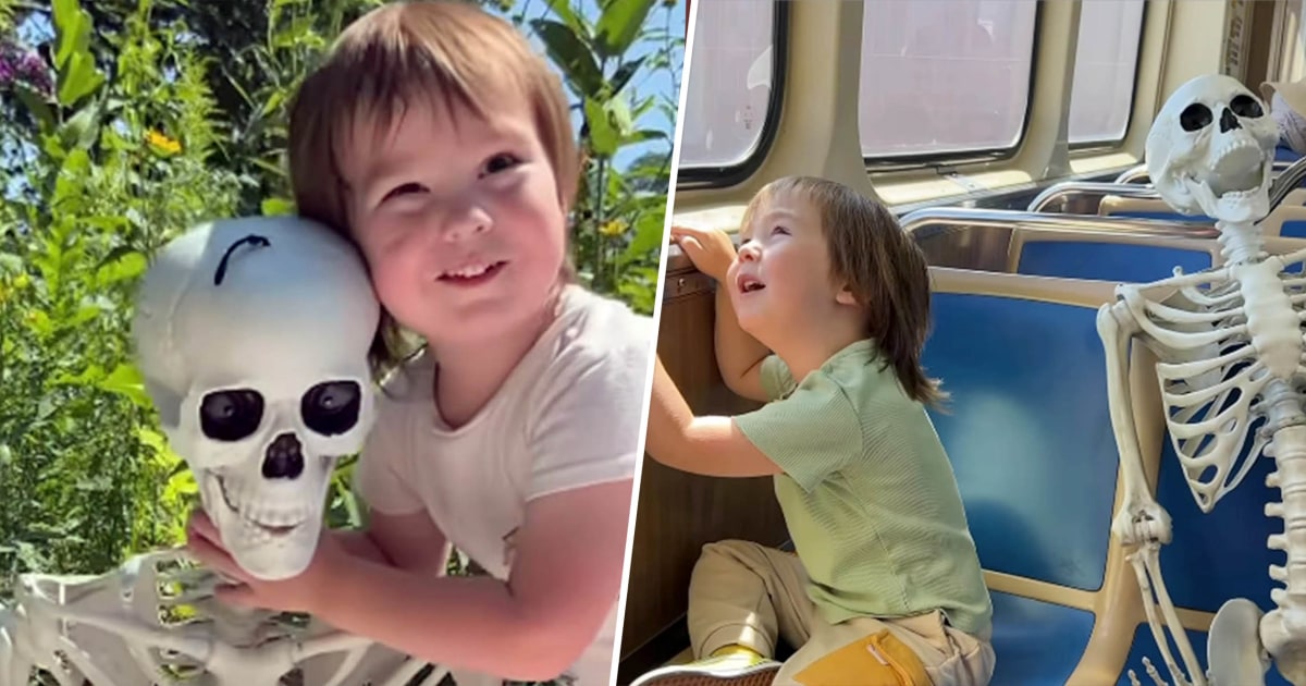 4-Year-Old Boy Is Best Friends With a Plastic Skeleton