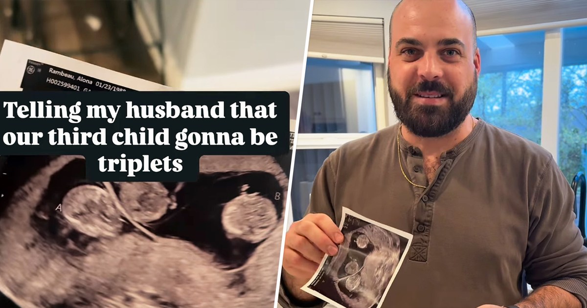 Dad's Triplet Reaction: "What Are You, A cat?"