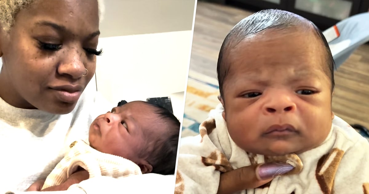 Newborn Baby's Grumpy Face Goes Viral