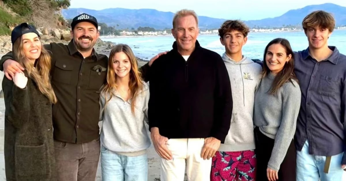 Kevin Costner Shares Rare Photo With 6 of His Kids