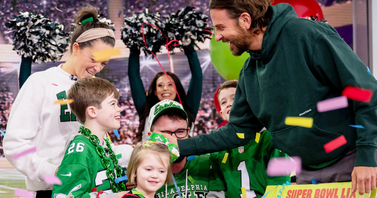 Bradley Cooper Surprises Eagles Fan Declan LeBaron With Super Bowl Tickets